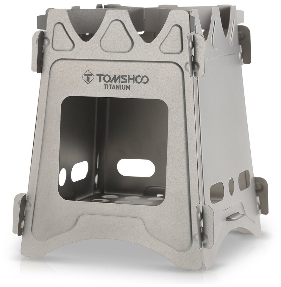 Кемпинговая дровяная печь портативная складная легкая титановая дровяная походная печь для выживания на открытом воздухе, приготовления пищи, пикника, охоты