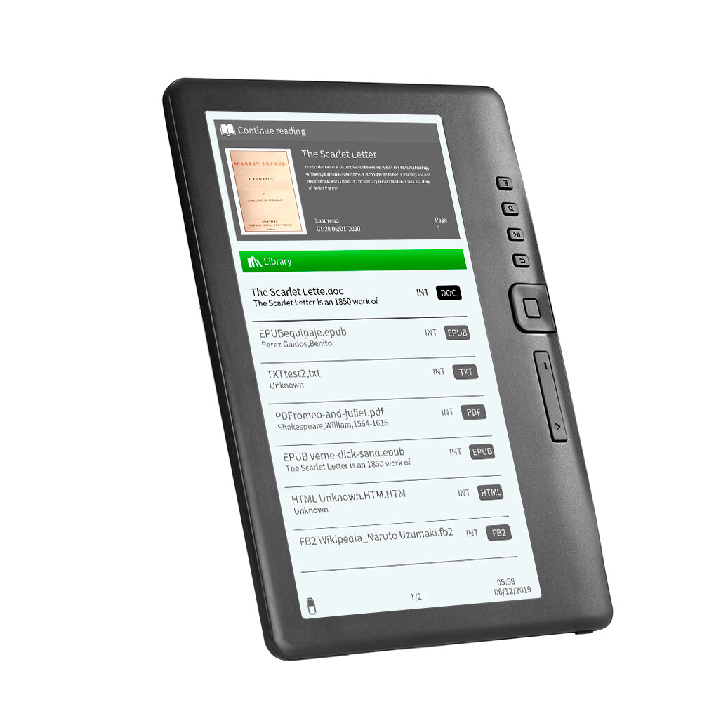 Электронная книга BK7019 Портативная 16GB 7 дюймов Многофункциональный Электронный читалка С подсветкой Цветной ЖК-дисплей