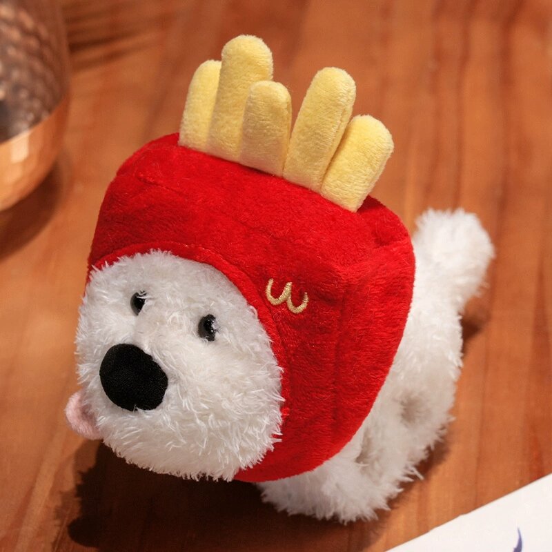 26 см Плюшевый Браслет Собака-Картофель Фри с Гибкими Ногами, Мягкая Игрушка для Детей, Милый Подарок