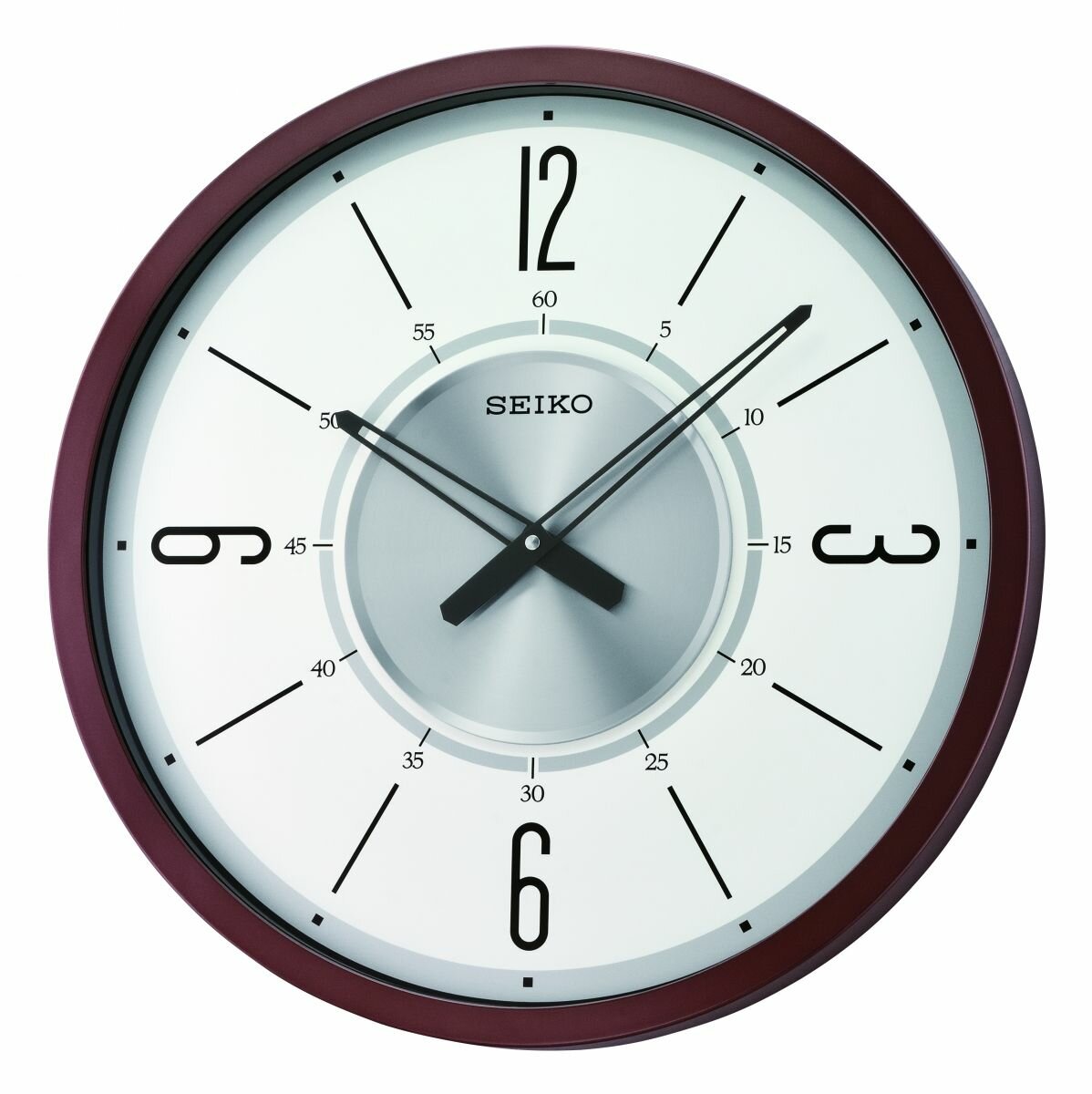 Seiko Настенные часы "Большие для дома и офиса, Японский механизм", 50 см х 50 см