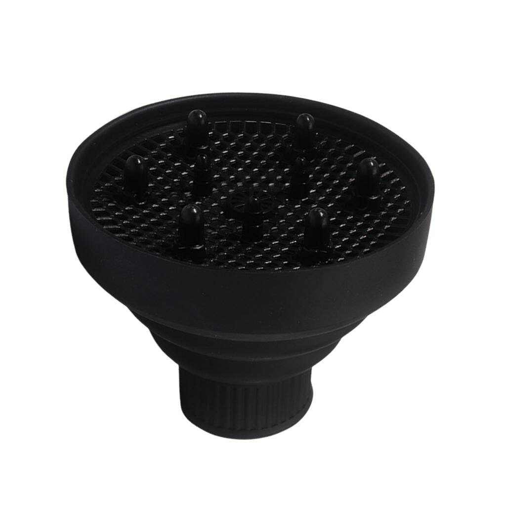 Складной диффузор для фена из силикона, Черный