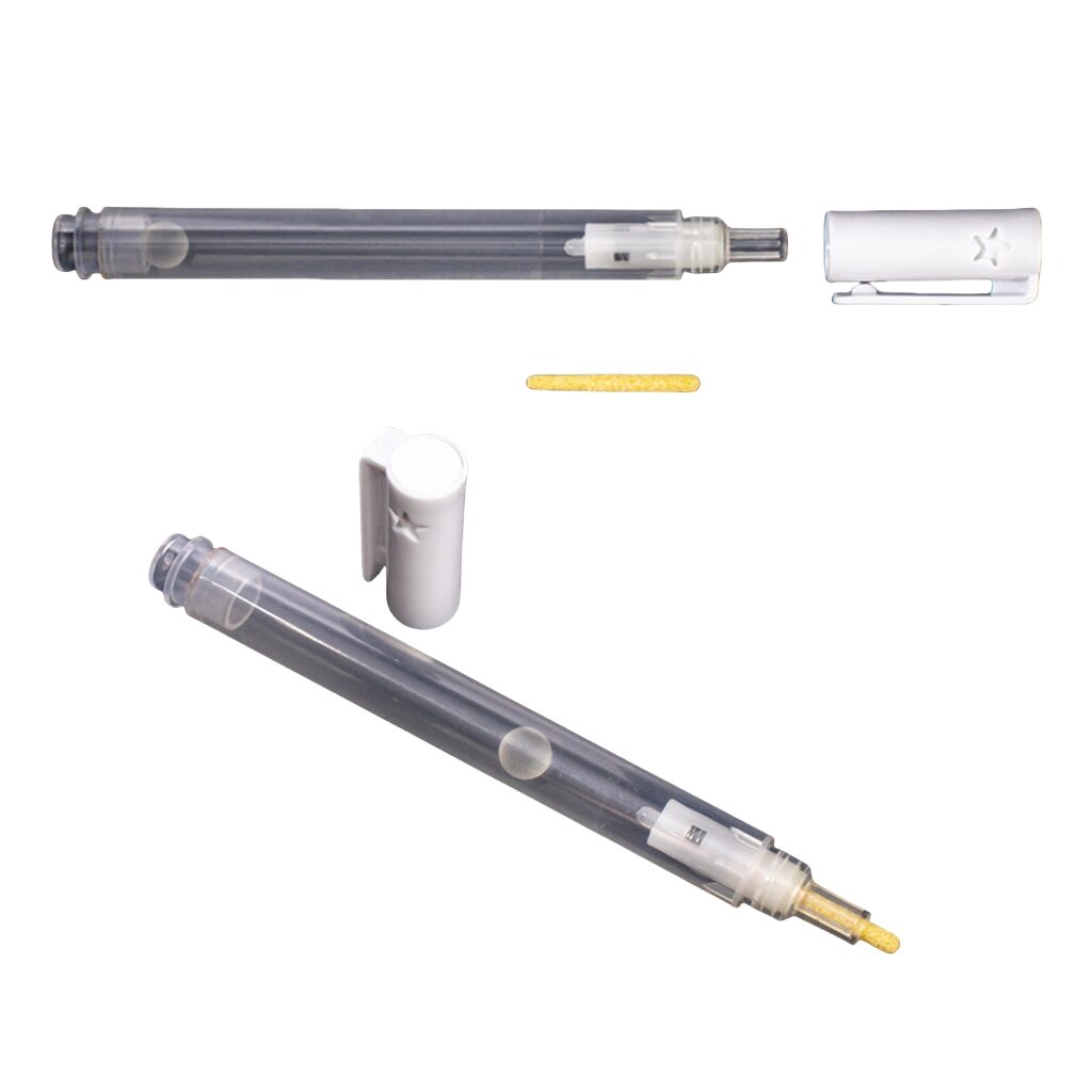 2шт 3 мм Тонкий Наконечник Пустые Ручки Для Рисования Пустой Фломастер Прозрачный Стержень Для Пера Многоразового Использования Пустой Фломастер для Школьного Офиса