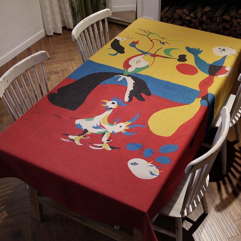 Ткань для обеденного стола, кофейного стола, мастерская живопись, цифровая печать, американский французский стиль, легкая роскошь, высококачественная сельская столовая скатерть