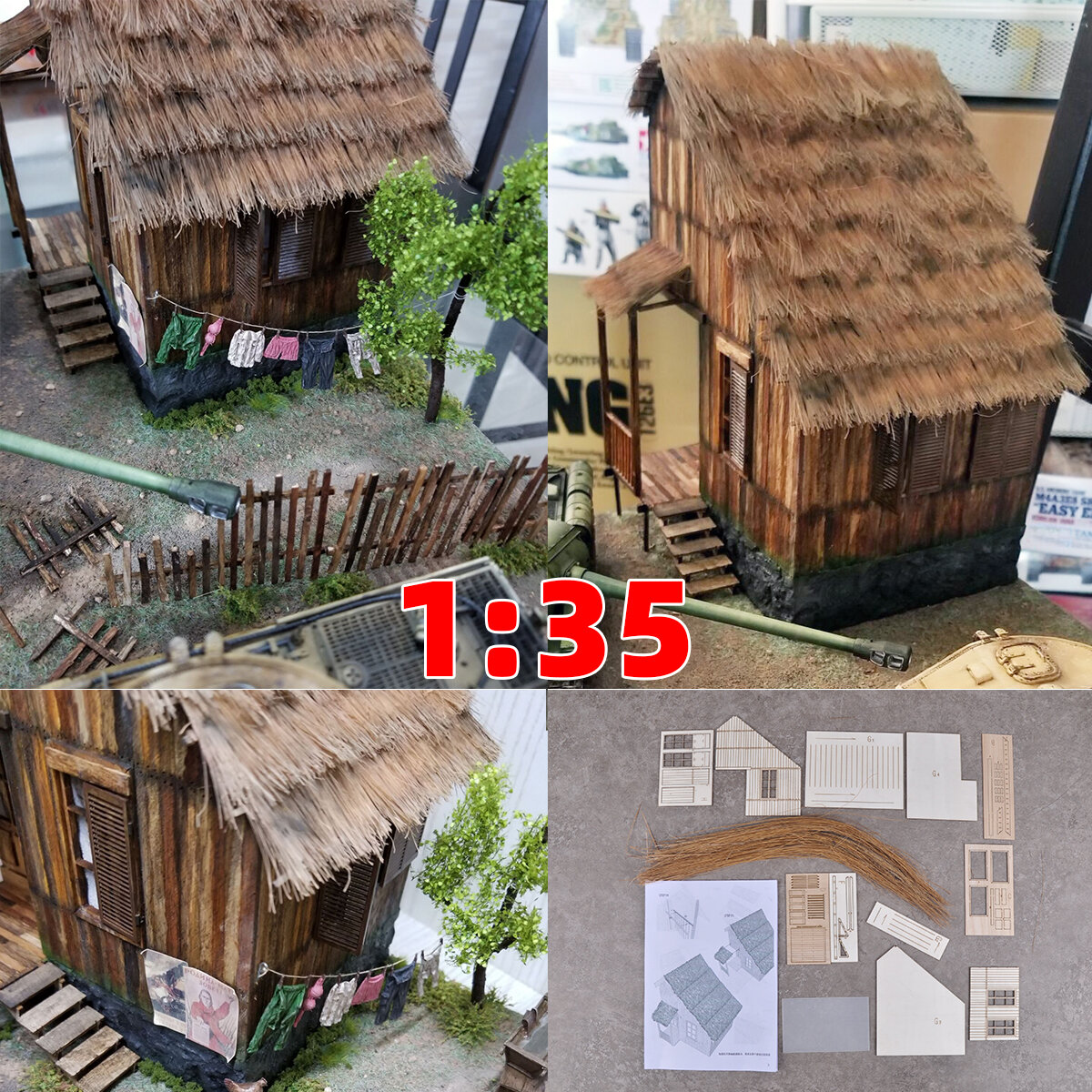 Cor 1/35 сборная модель дома диорама