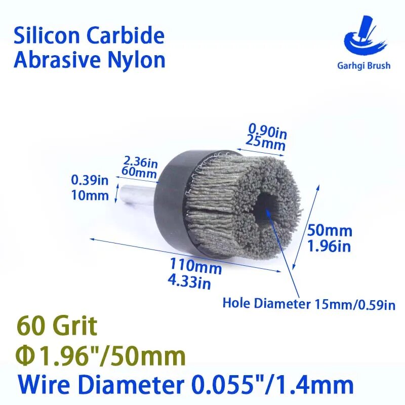 Абразивные дисковые щетки Garhgi из нейлона Grit60 Dia50mm