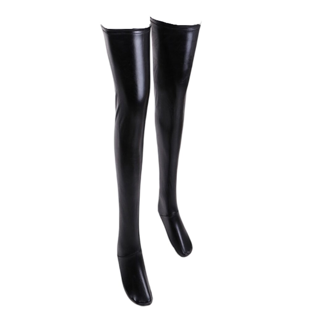 Цветной кожаный пояс для носков-черный-XXL