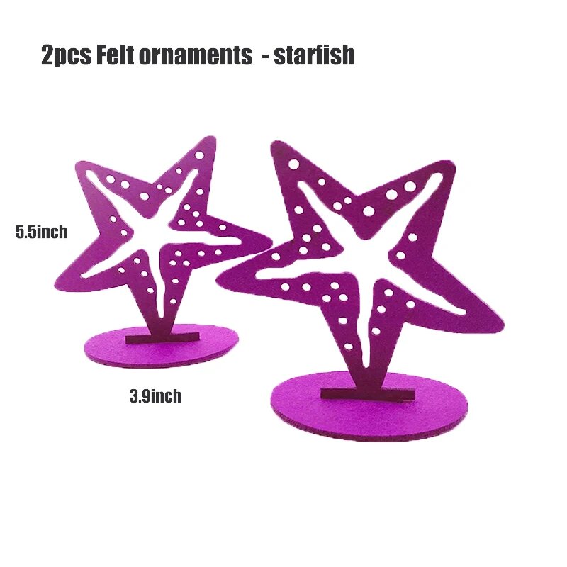 Набор декоративных кораллов из фетра 2 шт Фиолетовый, 2pcs Starfish