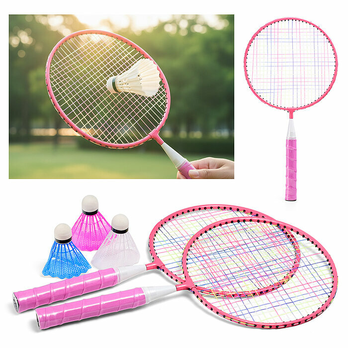 Набор бадминтонный Oubaoloon в чехле, материал алюминий и пластик, профессиональная форма обода ракетки 00-8300
