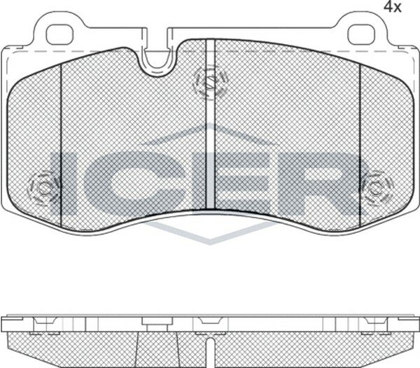 Колодки тормозные передние ICER 181796-071 Mb E, S, Cls, Sl W211, S211, W221, C219, C216, R230 10.05->