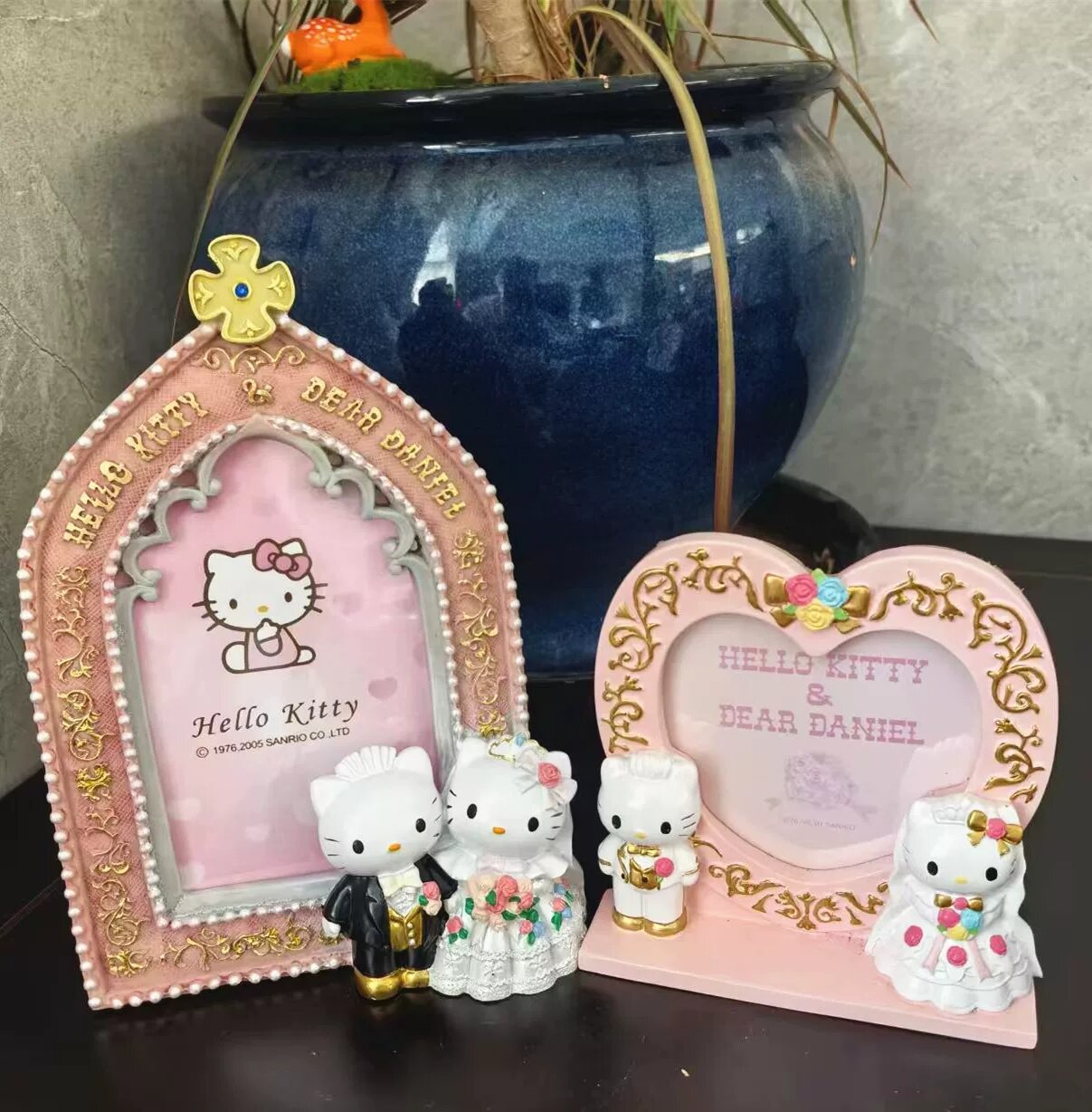 Набор кадров Polaroid 5 и 3 дюйма в форме сердца с рисунком Hello Kitty, черный и белый цвета, резиновые подарки