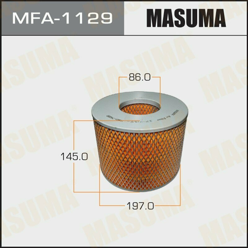 Фильтр воздушный MASUMA MFA-1129 Toyota Hilux 1997-2004, Toyota Land Cruiser Prado 1996-2002