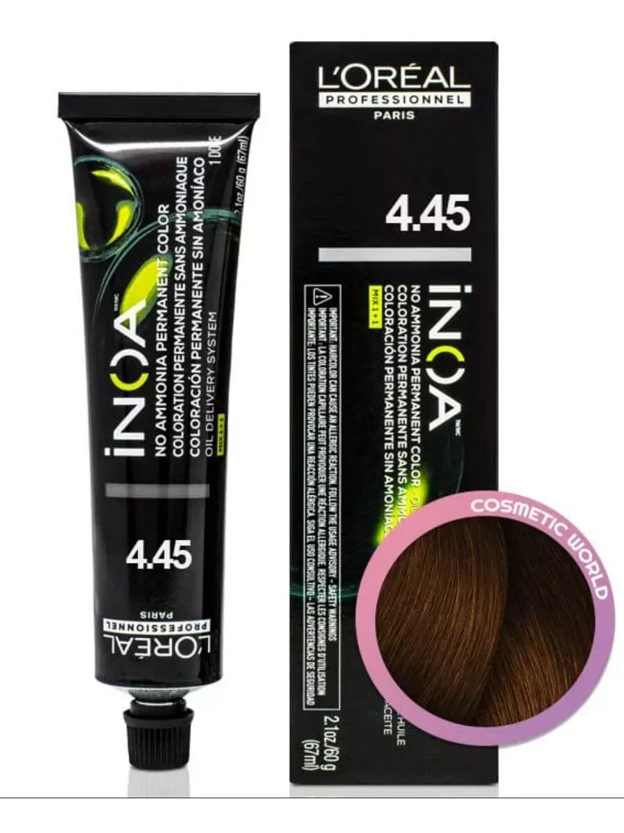 Loreal INOA 4.45 - Краска Иноа 60 мл — фото 1