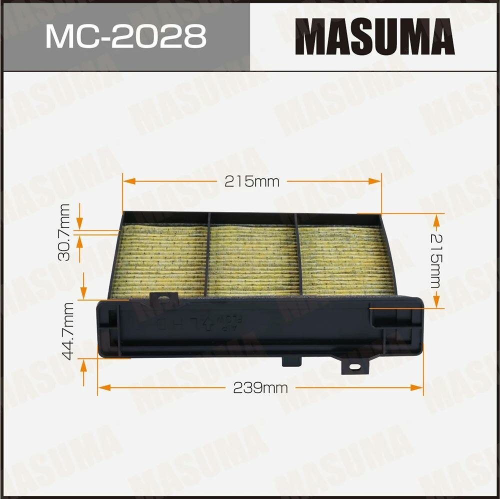 Фильтр салона MASUMA MC-2028 Mitsubishi Montero 2000-2006, Mitsubishi Pajero 2000-2006