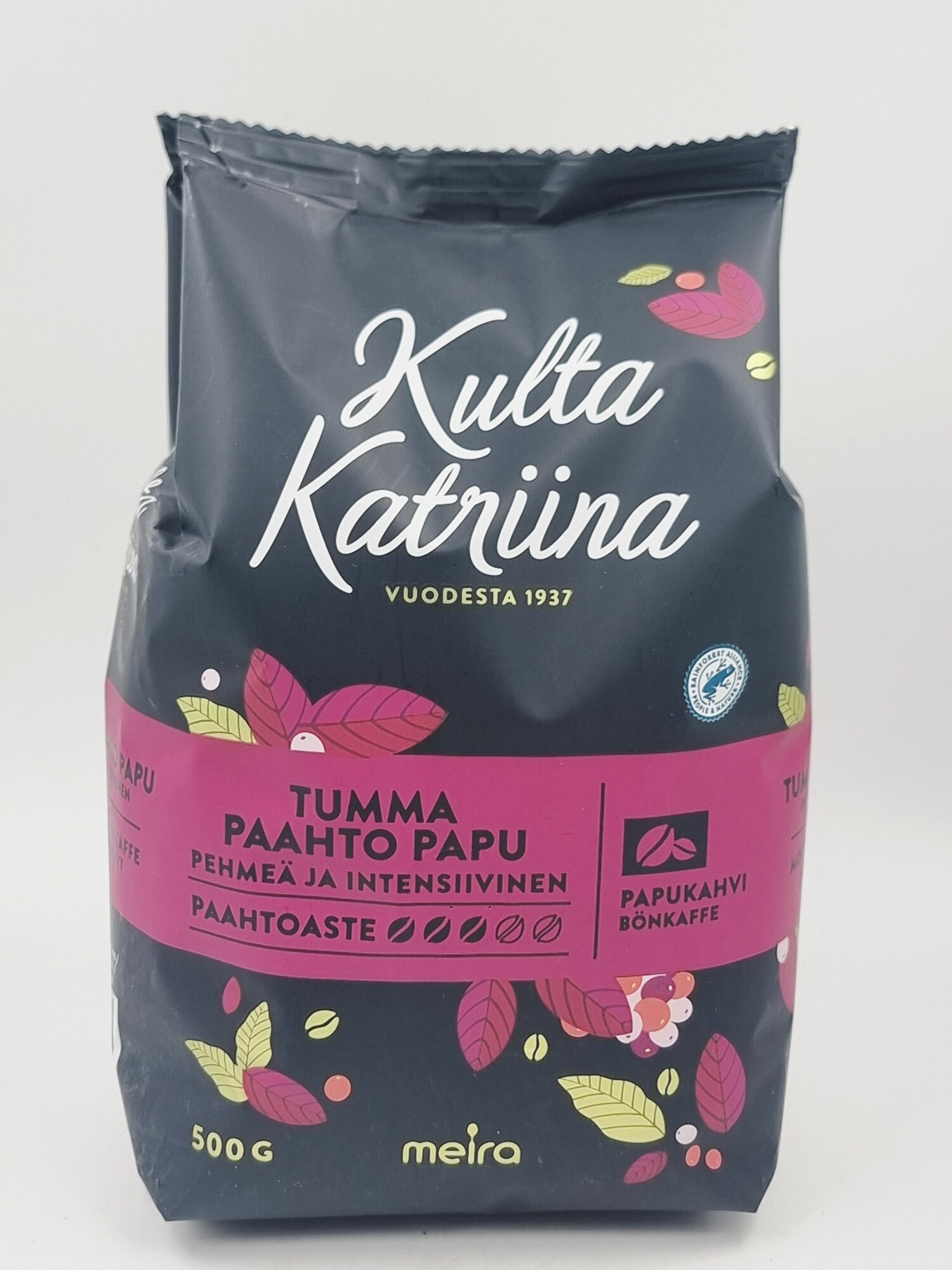 Кофейные зерна Kulta Katriina темной обжарки RAC, 500 г, срок 01.2027 (Финляндия)