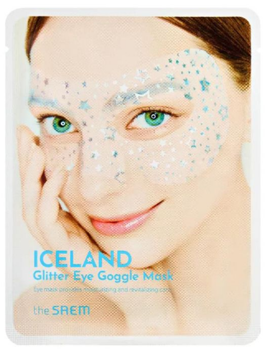 Набор масок The Saem Iceland Glitter Eye Goggle для кожи вокруг глаз тканевых, 10*10 г
