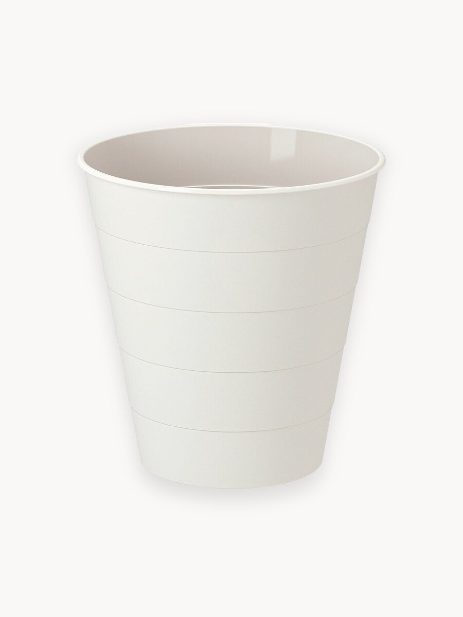 Корзина для бумаг IDEA (М-Пластика), пластик, 10л, белая, 28x28x28см