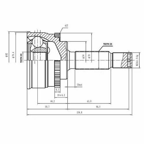 ШРУС AYWIparts AW1511207A