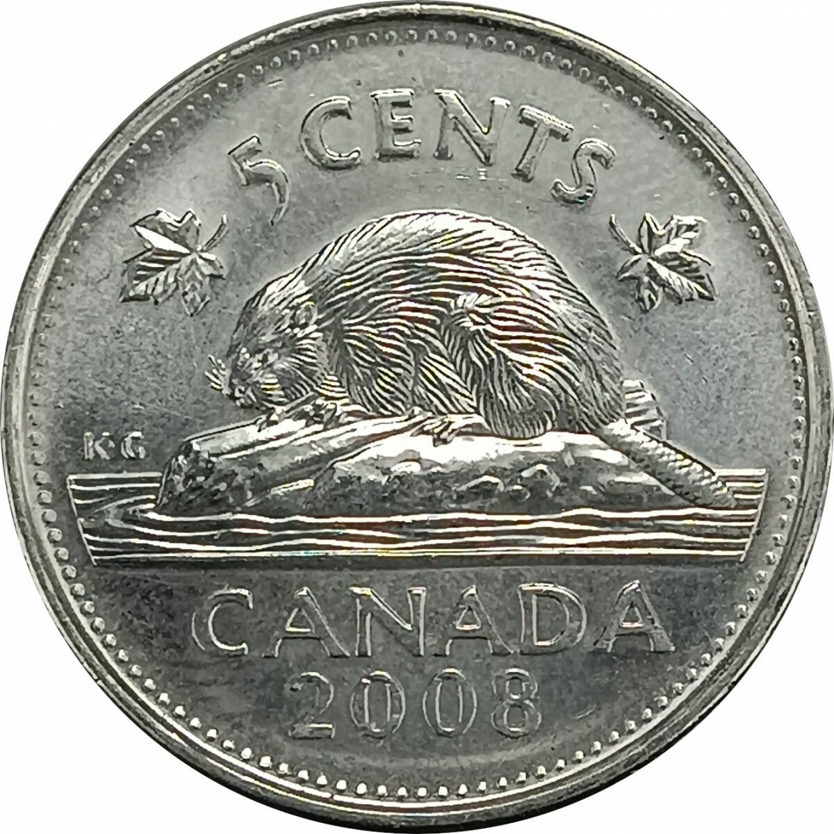 5 центов 2008 Канада из оборота