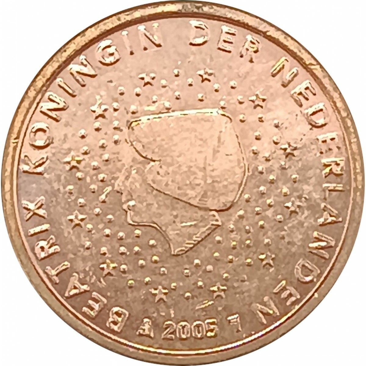 1 евроцент 2005 Нидерланды из оборота