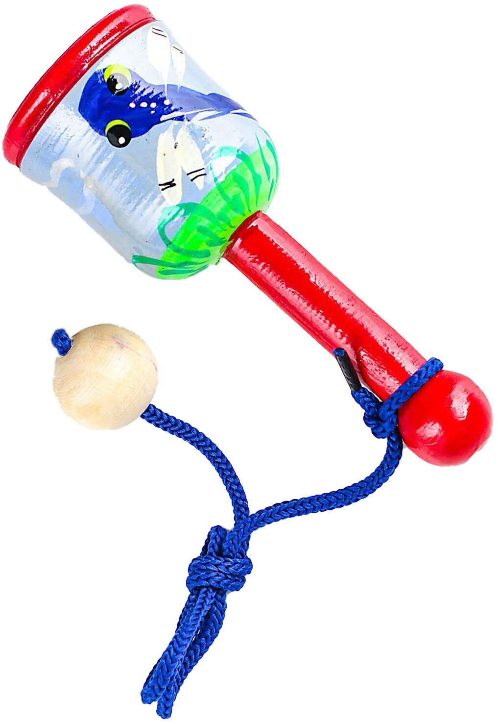 Деревянная игрушка бильбоке "Поймай мяч 1" расписной, подвижная детская игра на развитие ловкости и координации движений