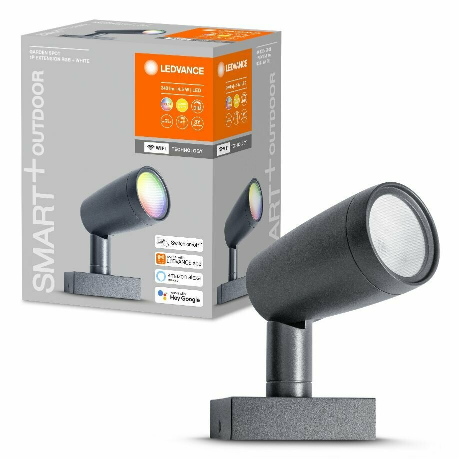 Грунтовый светильник LEDVANCE SMART+ Wifi Garden Spot 1P Ext RGB + W 4,5Вт 240 Лм, 3000 К