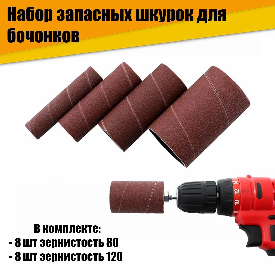 Запасные шкурки для шлифовальных насадок бочонков
