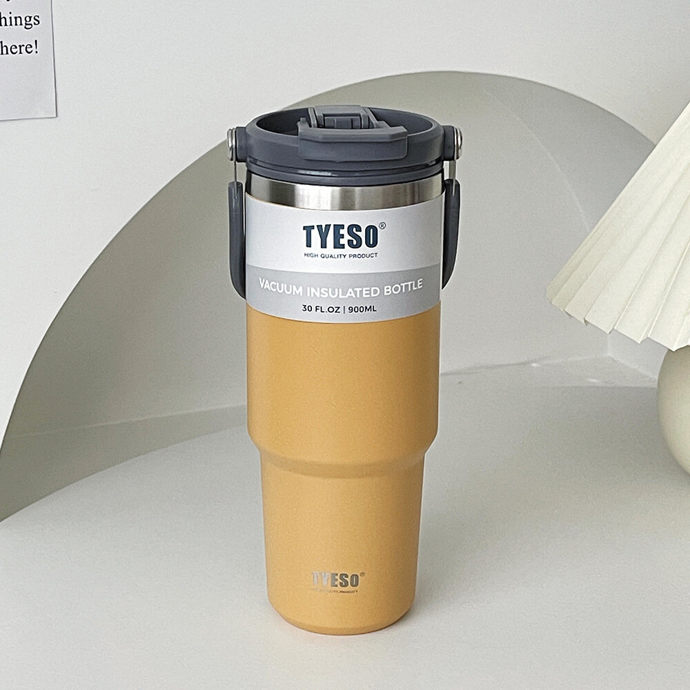 Термос-кружка Taishuo для женщин, большая емкость, из нержавеющей стали, кофейная кружка, автомобильная кружка для воды, стильная кружка для мужчин и женщин.