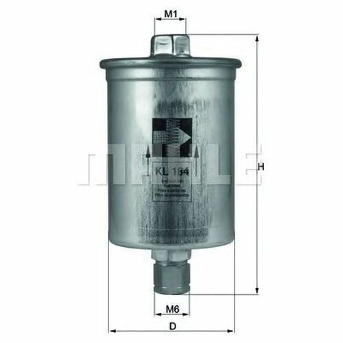 Фильтр топливный Knecht/Mahle KL 184 для Audi 100 (1976-1994), Audi 200 (1979-1991), Audi 80 (1986-1991)