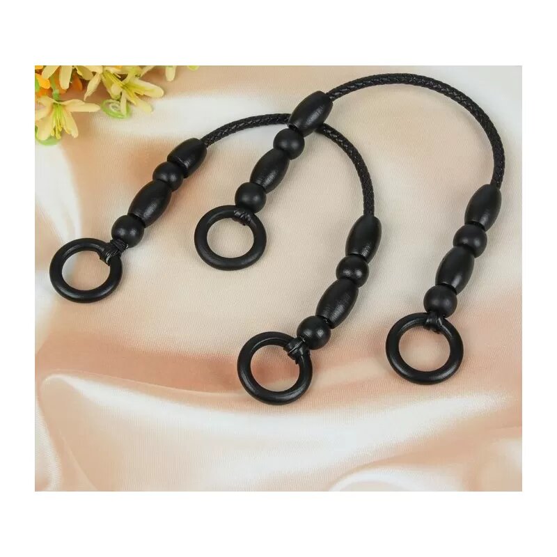 Ручки для сумки, 2 шт, 44,5 × 4,5 см, цвет чёрный