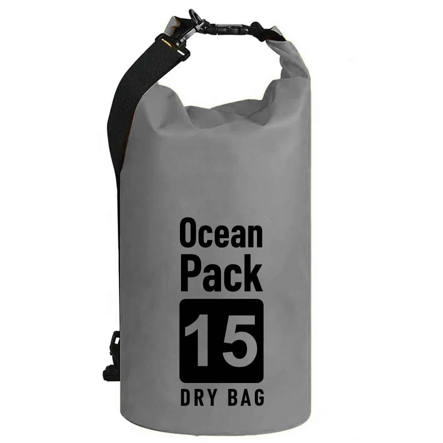 Водонепроницаемая сумка-баул (гермомешок) Ocean Pack 15L серый