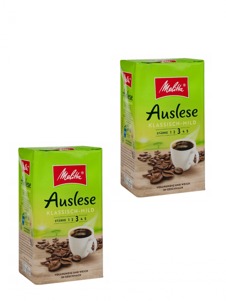 Кофе молотый Melitta Auslese Klassisch Mild 500 г в/у 2 штуки (002117-8516)