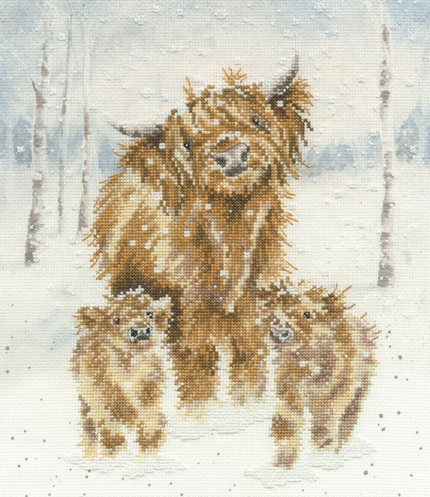 Набор для вышивания Bothy Threads #XHD128 Highland Christmas (Рождество в Горах), Счетный крест, 26 х 30 см