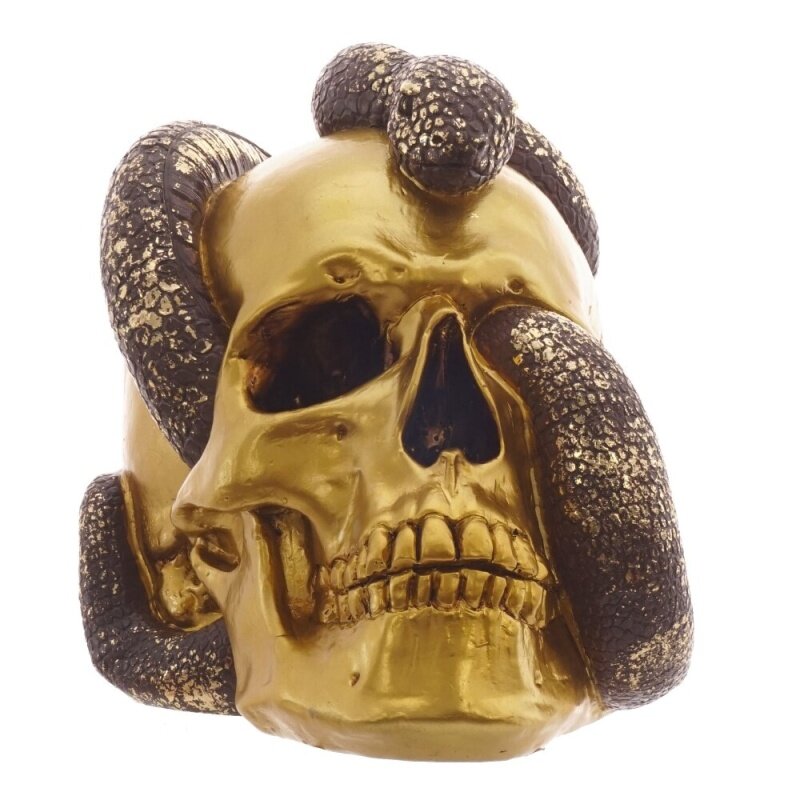 Копилка Череп со змеей, 23х16х18 см, цв. золото B KSM-808146зол