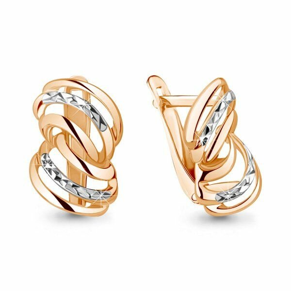 Серьги красное золото, 375 проба