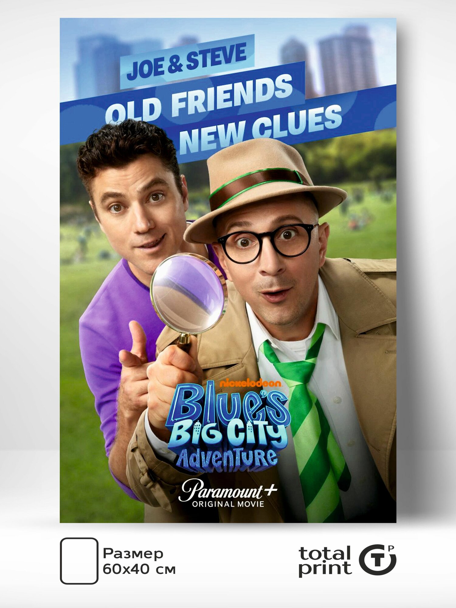 TotalPrint Фильм Постер для интерьера, Кино и сериалы, 60х40см, Blue's Big City Adventure / Приключения Блю в большом городе