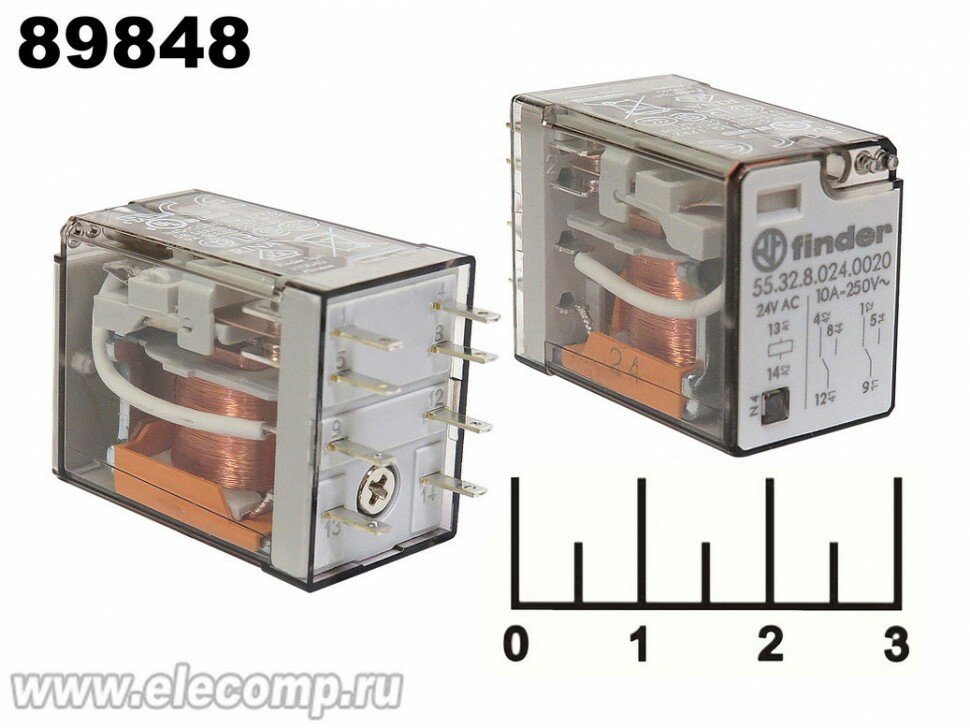 Реле ~24V 10A/250V 55.32.8.024.0020 Finder