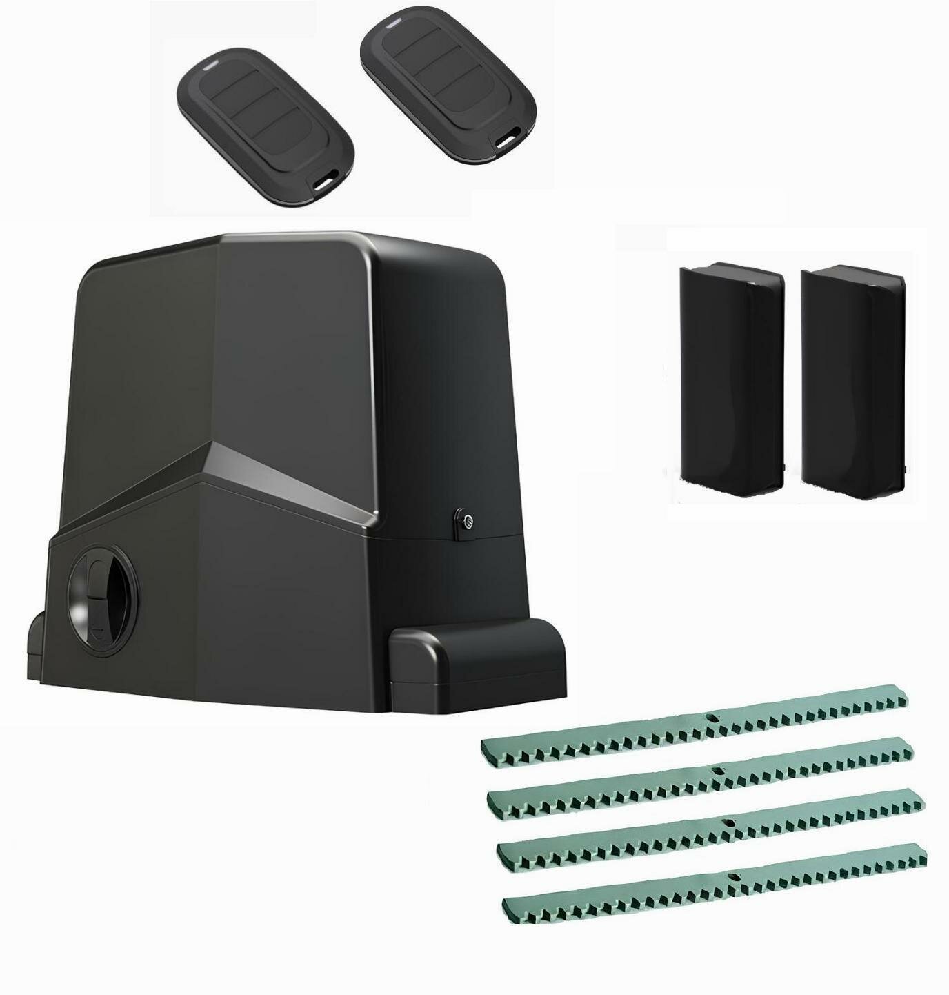 Автоматика для откатных ворот ARW-600MKIT FA4, комплект: привод, фотоэлементы, 2 пульта, 4 рейки