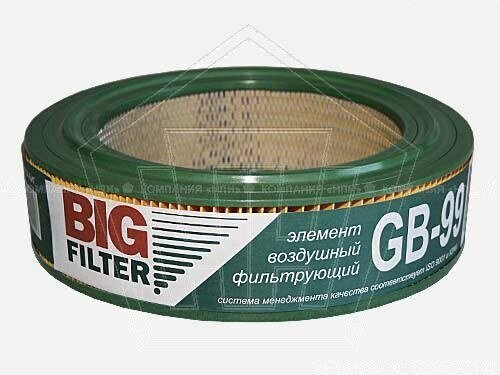 Фильтр воздушный для а/м газ 3102, 3302 дв.402, паз, уаз (карб.) big gb-99 (3102-1109013)