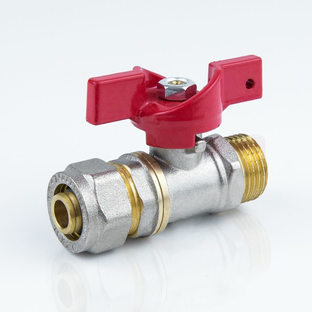 Кран шаровой STI обжимной наружная резьба 16х1/2