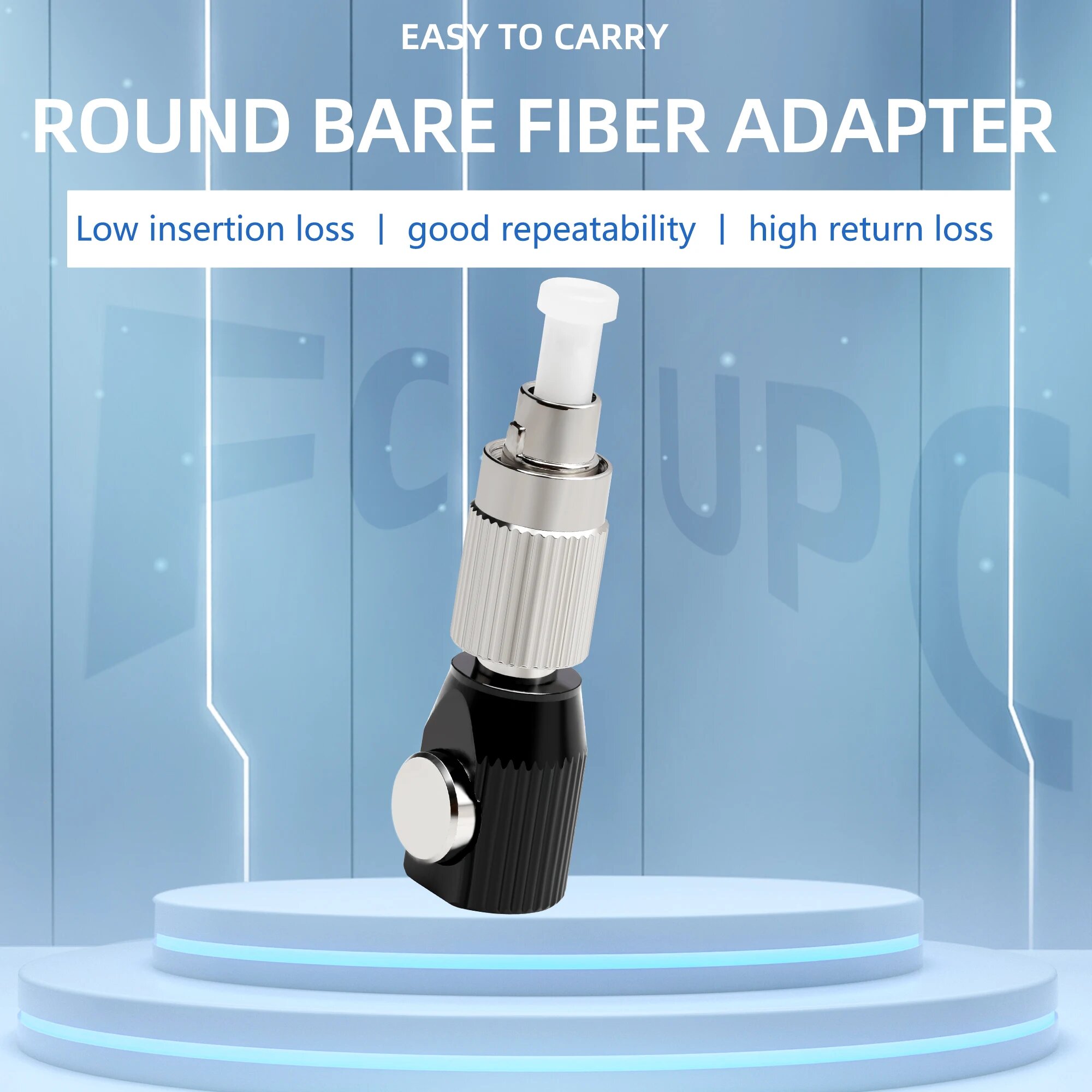 1 шт. адаптер FC Оптический поворотный круглый фланец круглый волоконно-оптический адаптер FC/UPC (черный)