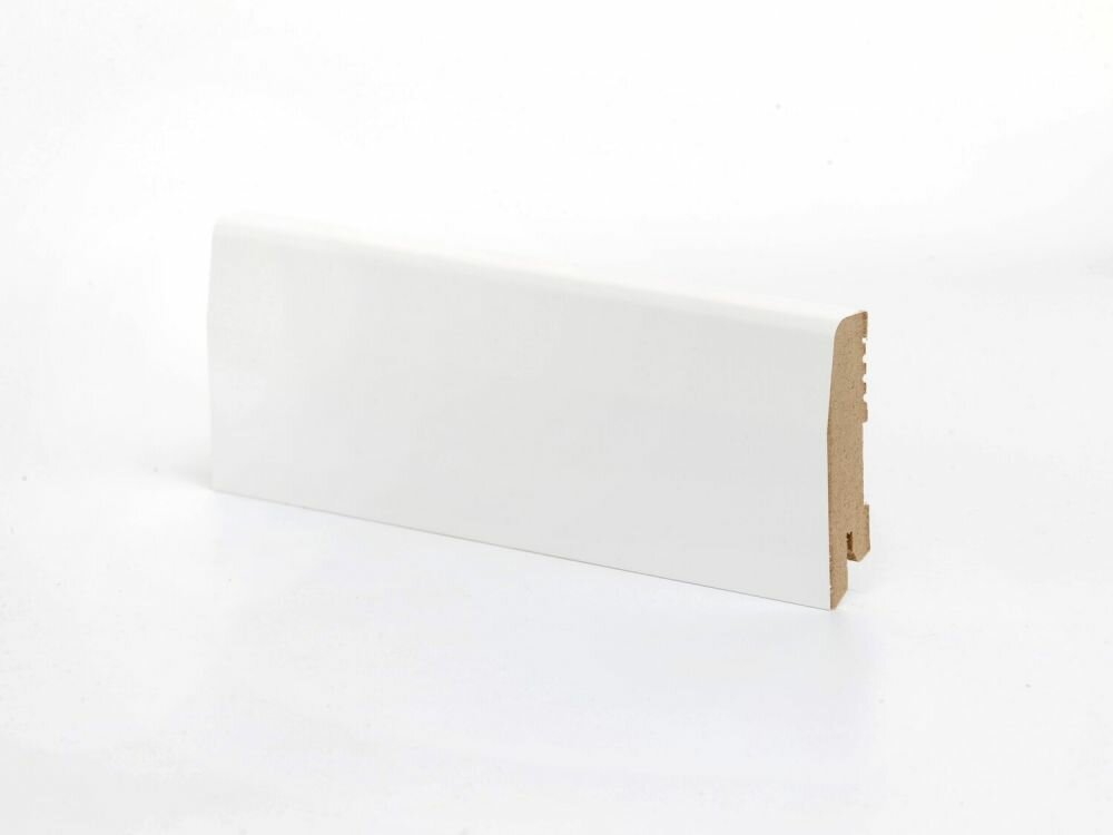 Плинтус Напольный МДФ Ликорн К-12 Белый В70хТ16х2050 мм DeArtio.