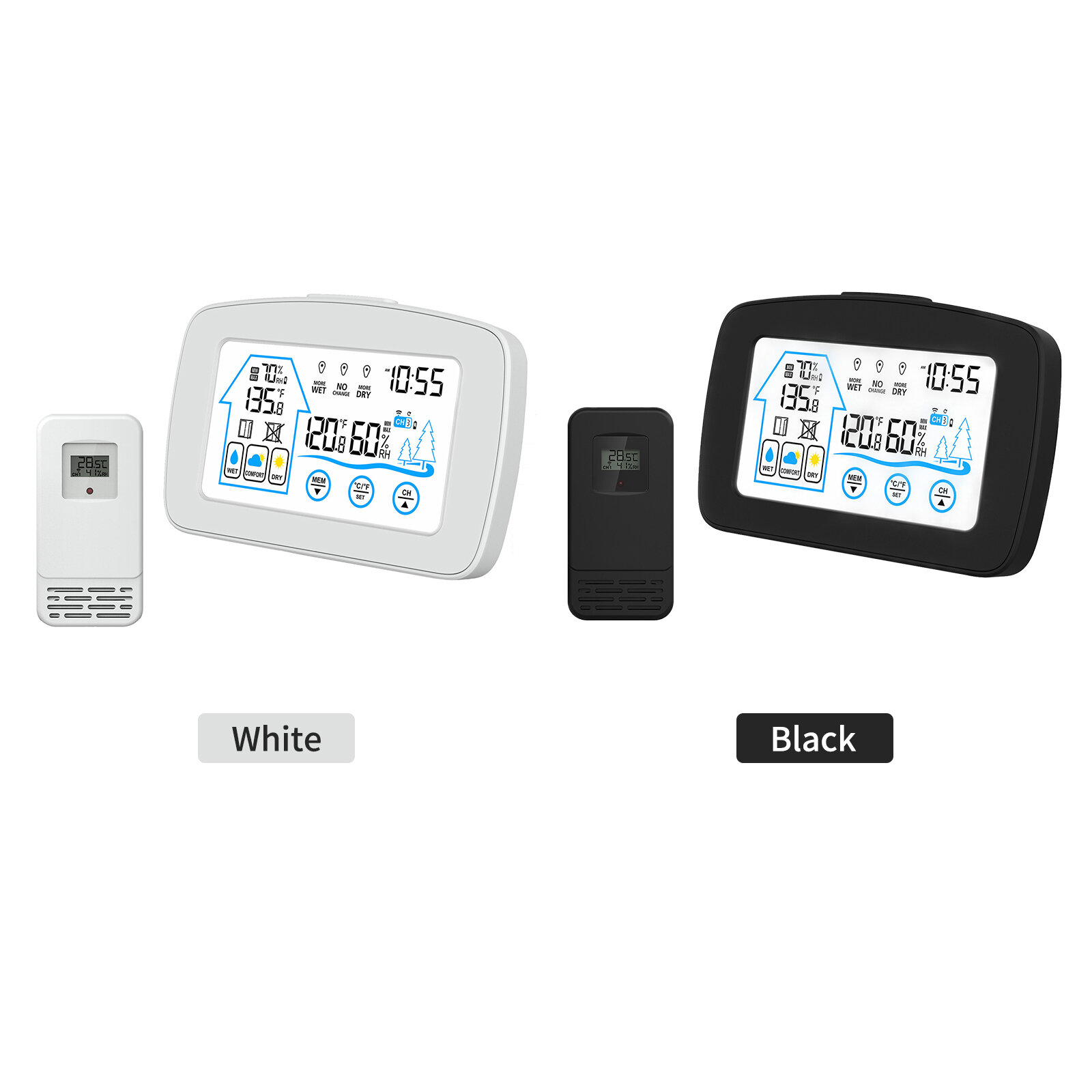 Гигрометр с термометром и подсветкой для дома, теплицы или погреба