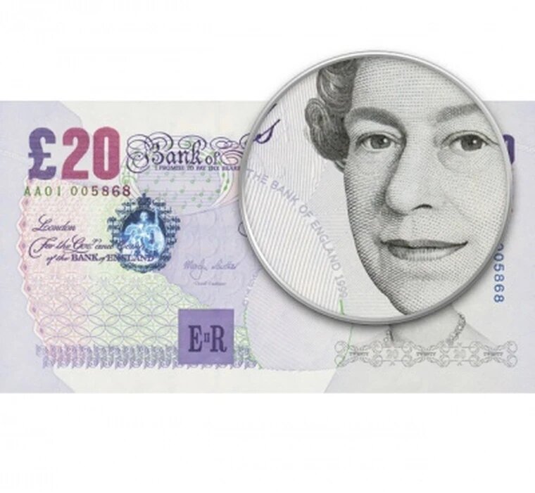 Англия 20 фунтов 2004 года, сувенирная копия, банкноты и купюры редкие коллекционные