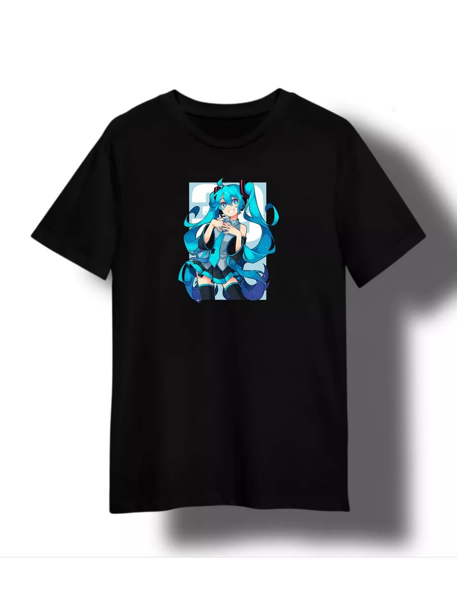 Футболка аниме тян Мику Хацунэ