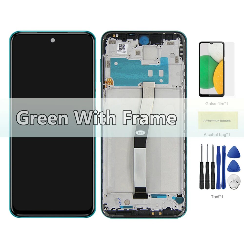 ЖК-дисплей 6,67 'с сенсорным экраном и дигитайзером в сборе, запасные части с Green With Frame