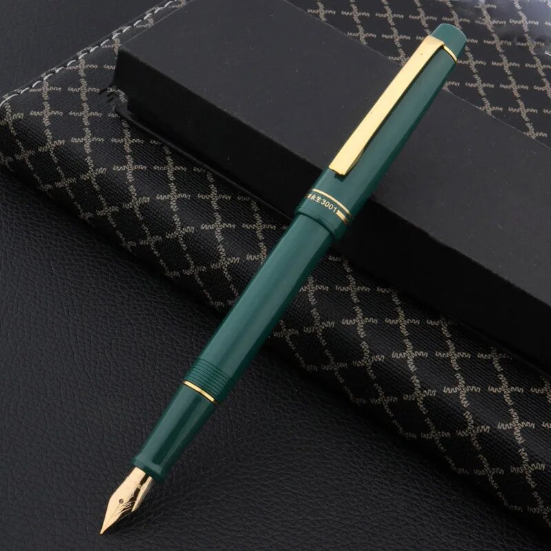 Золотая иридиевая перьевая ручка Темно-зеленый, зеленый