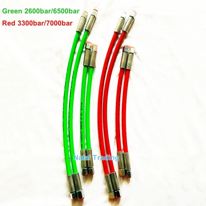 2600bar 3300bar, мягкий шланг высокого давления 400 мм, 600 _ масляная трубка, испытательный стенд для дизельного топлива, запасные части Green 600mm, M14-M14