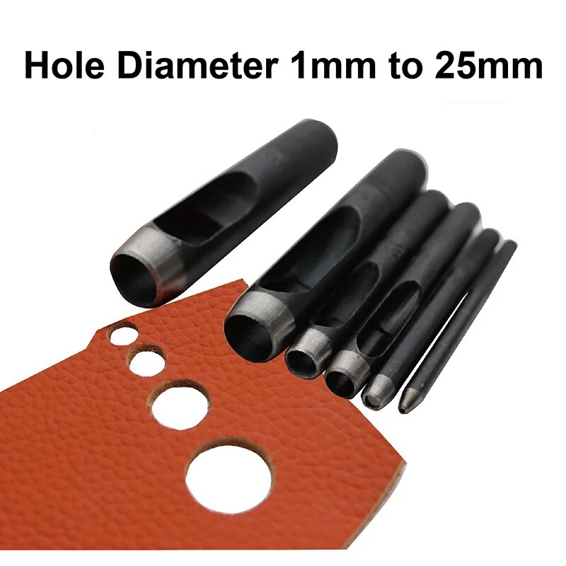 Стальной дырокол для кожи 1-25 мм 11mm 1pc