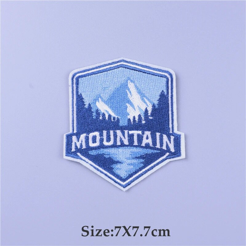Нашивка на одежду Mountain, синяя, 7x7 см, PE7030CT