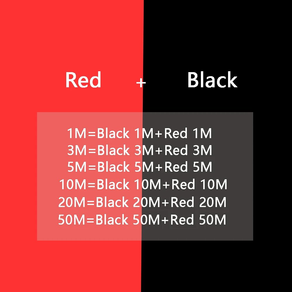 Силиконовые провода TAKORI 24-0 AWG 12 AWG 3.4 mm2, Black and Red a pair, 5m